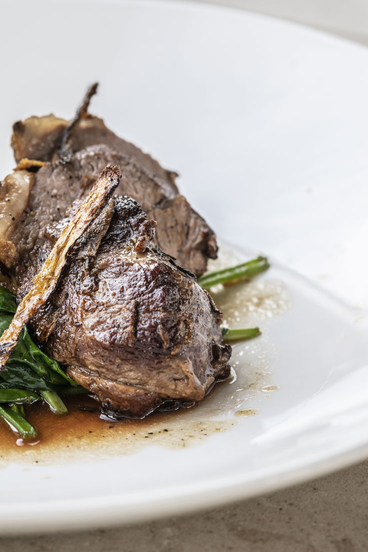 Lamb Rump with Liquorice and Spinach Recipe - Great British Chefs