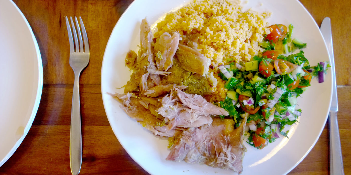 Shoulder of goat with lemon and garlic recipe - Great British Chefs