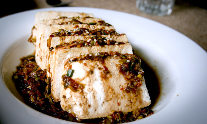 Warm Tofu Recipe with Garlic Sesame Sauce - Great British Chefs