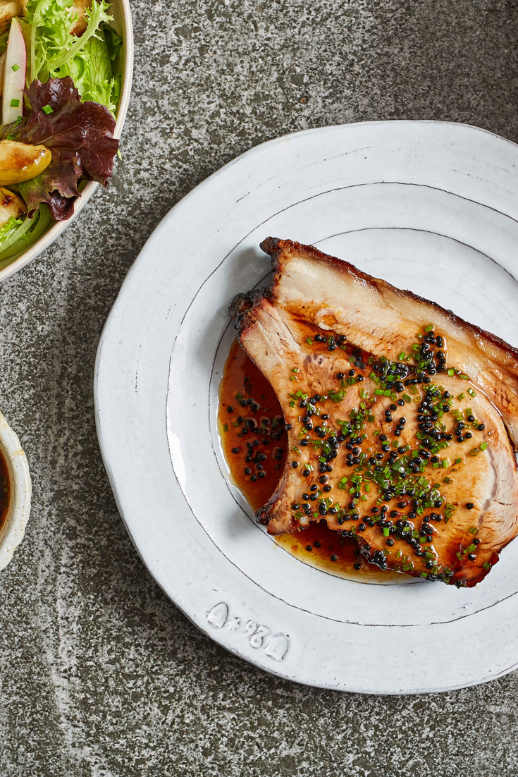 Paprika and Honey Glazed Pork Loin with Charred Apple Salad Recipe ...