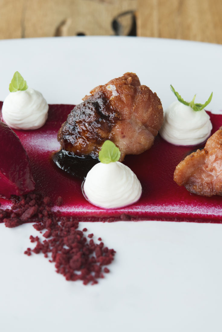 Crispy Sweetbreads Recipe with Beetroot Ice Cream - Great Italian Chefs