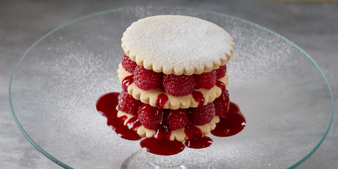 Raspberry Shortbread Stack Recipe - Great British Chefs