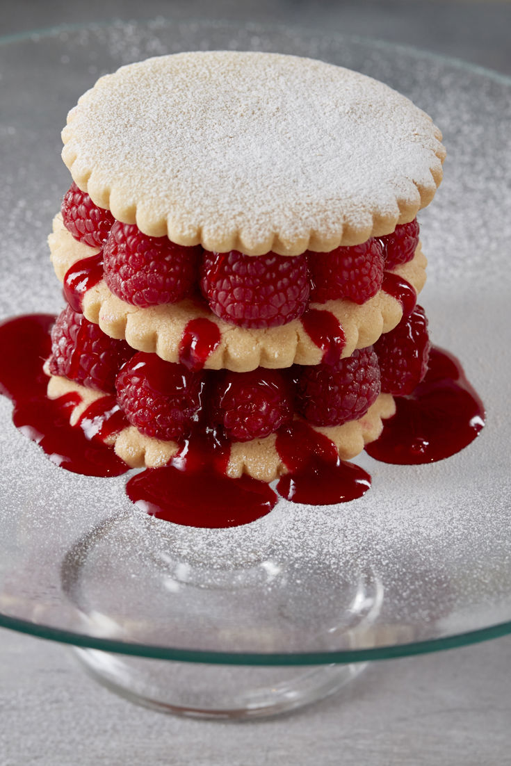 Raspberry Shortbread Stack Recipe - Great British Chefs