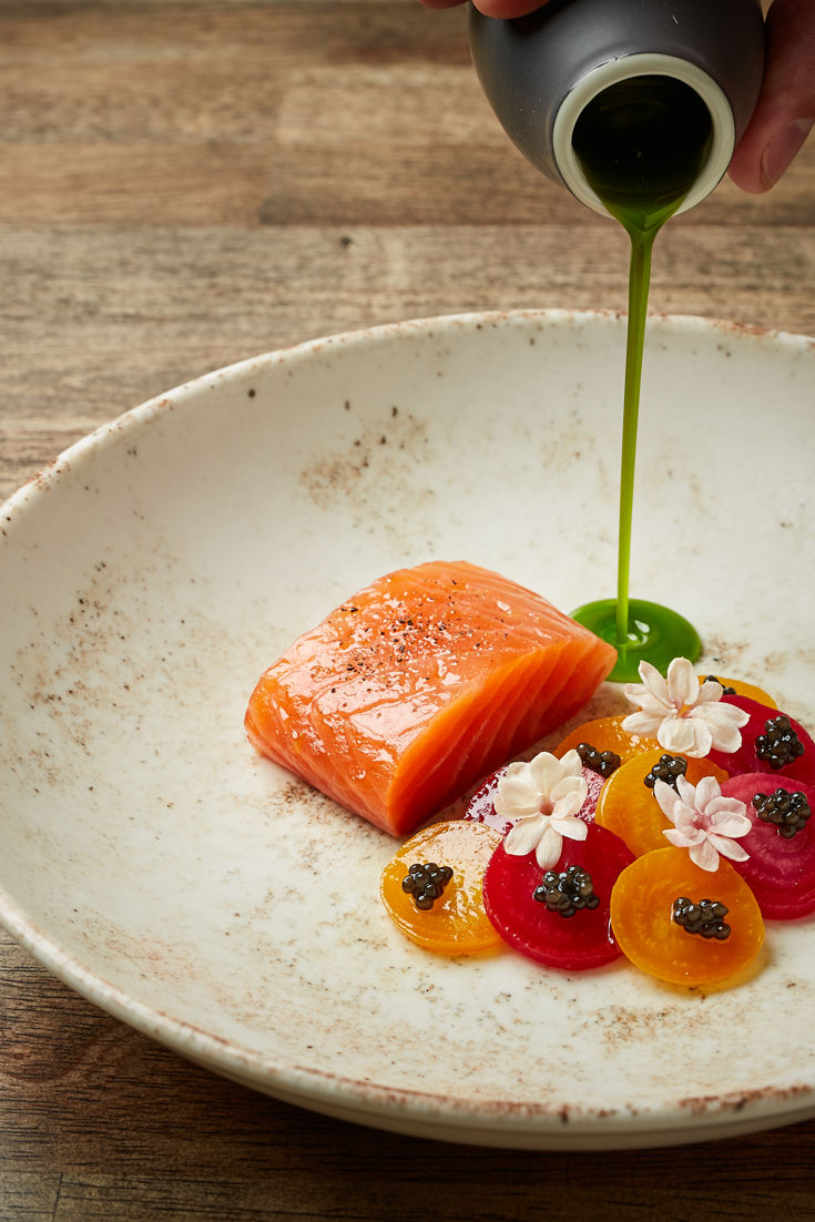 Cured Trout with Beetroot and White Asparagus Recipe - Great British Chefs