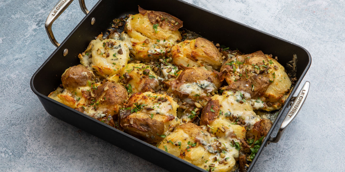 Roast Potatoes with Stilton and Chestnut Gremolata Recipe - Great ...