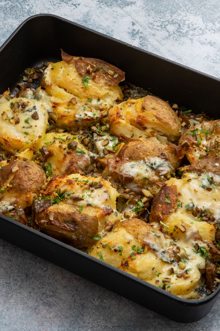 Roast Potatoes with Stilton and Chestnut Gremolata Recipe - Great ...