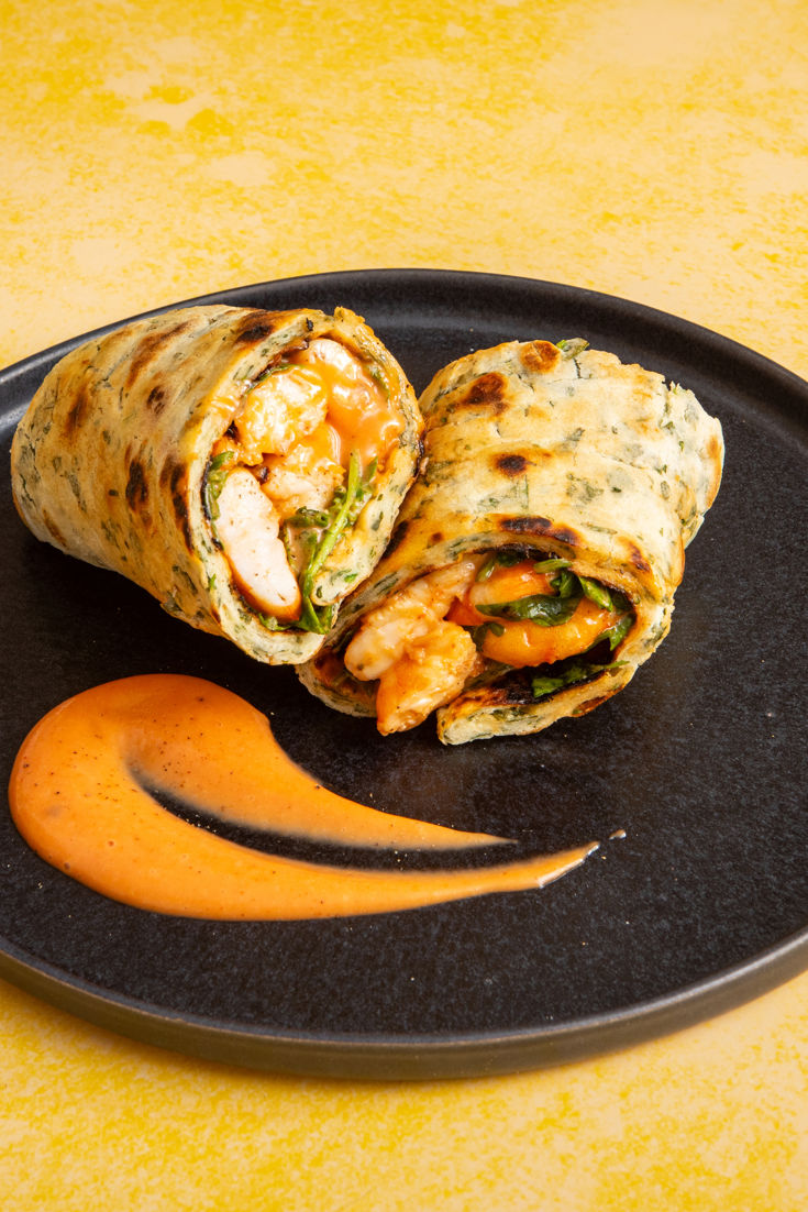 Grilled Tiger Prawn Cocktail Wrap Recipe - Great British Chefs