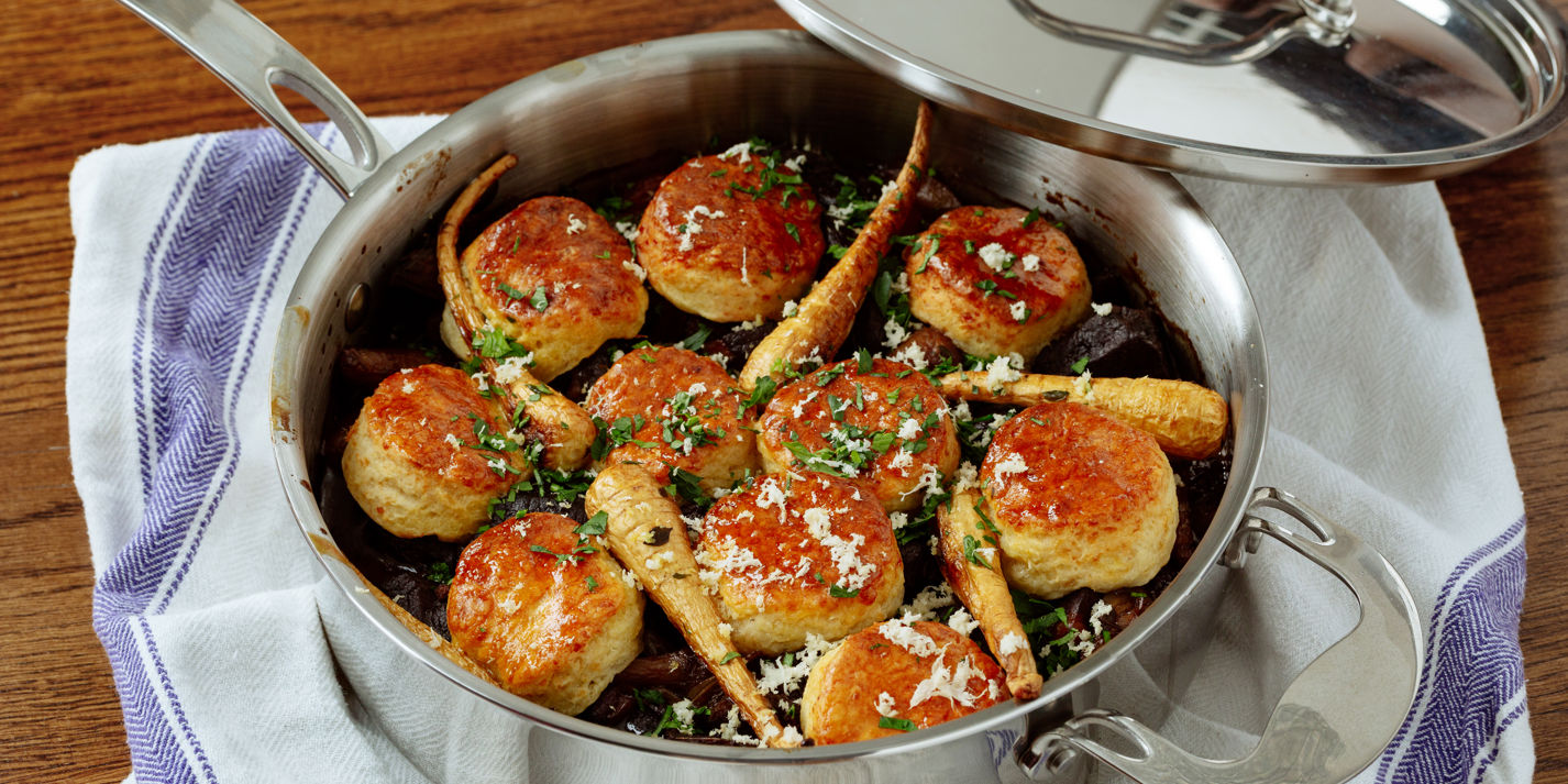 Braised Venison Cobble Recipe - Great British Chefs