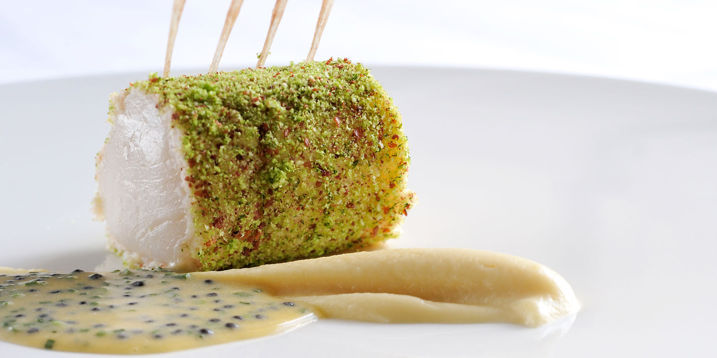 Scallop & Prawn Roulade Recipe with Sous Vide Cauliflower puree - Great ...