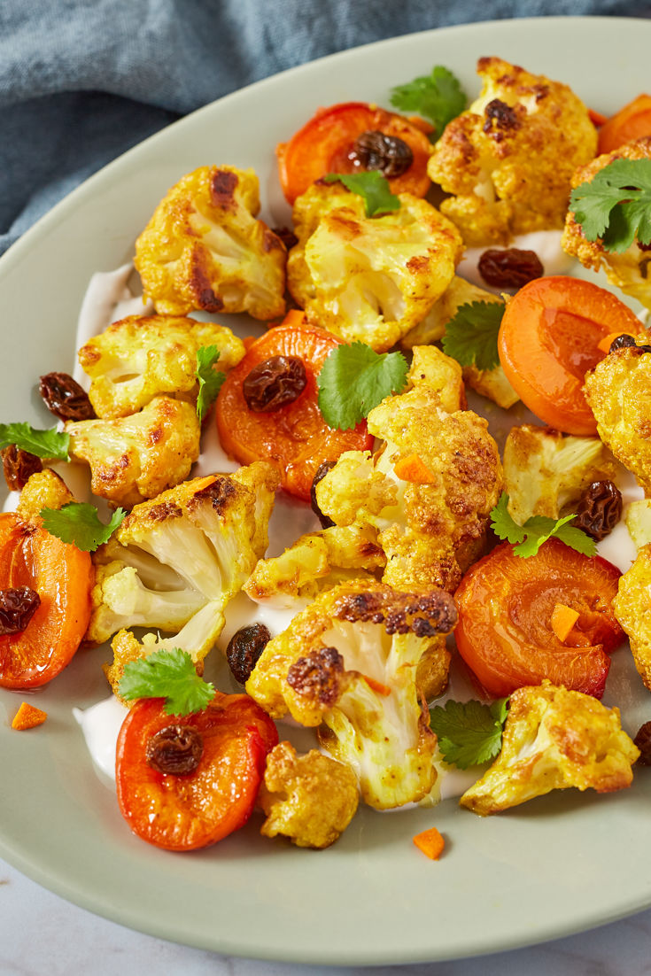 Coronation Cauliflower with Roast Apricots Recipe - Great British Chefs