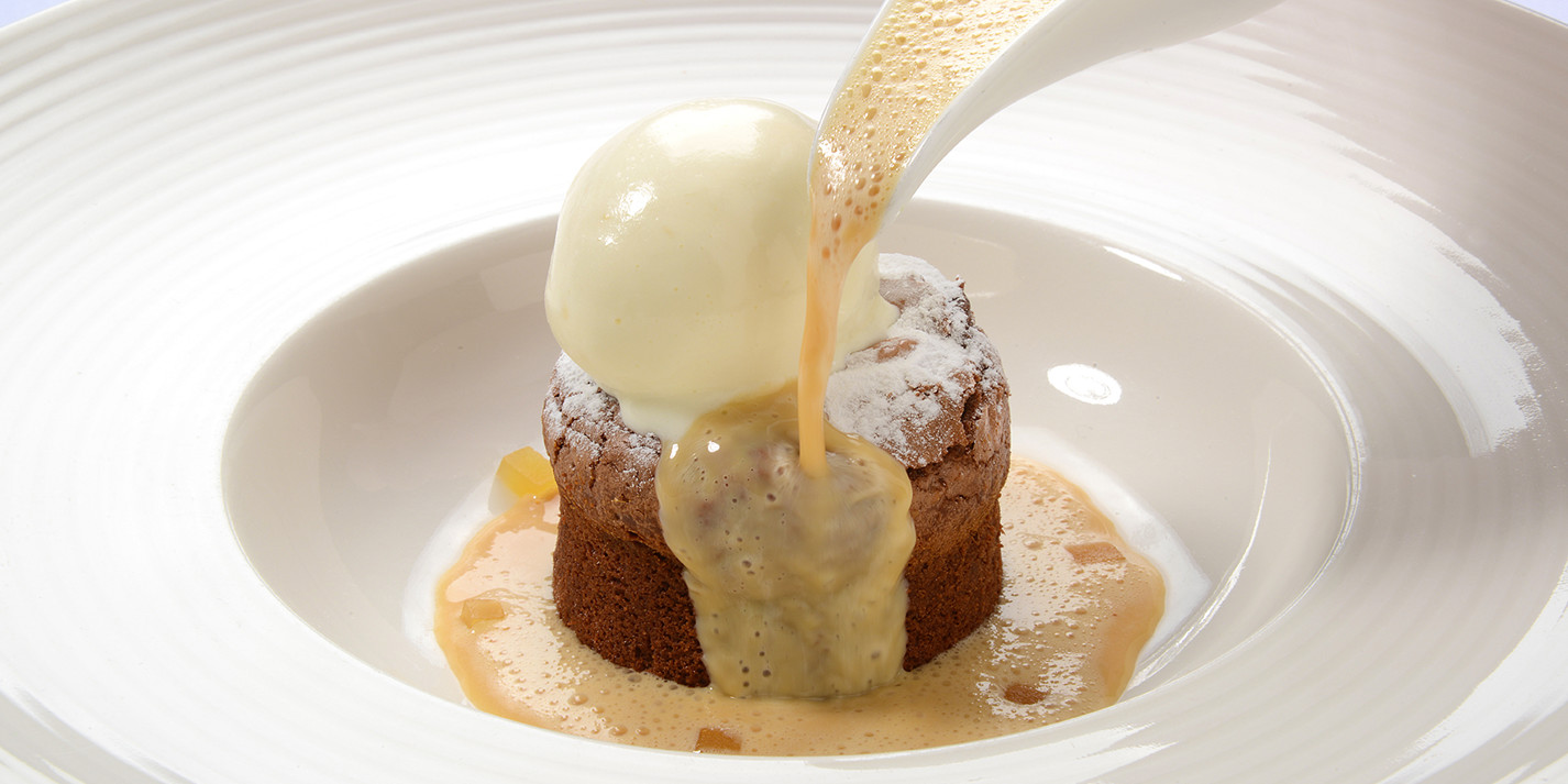 Ginger Pudding with Caramel Custard Recipe - Great British Chefs