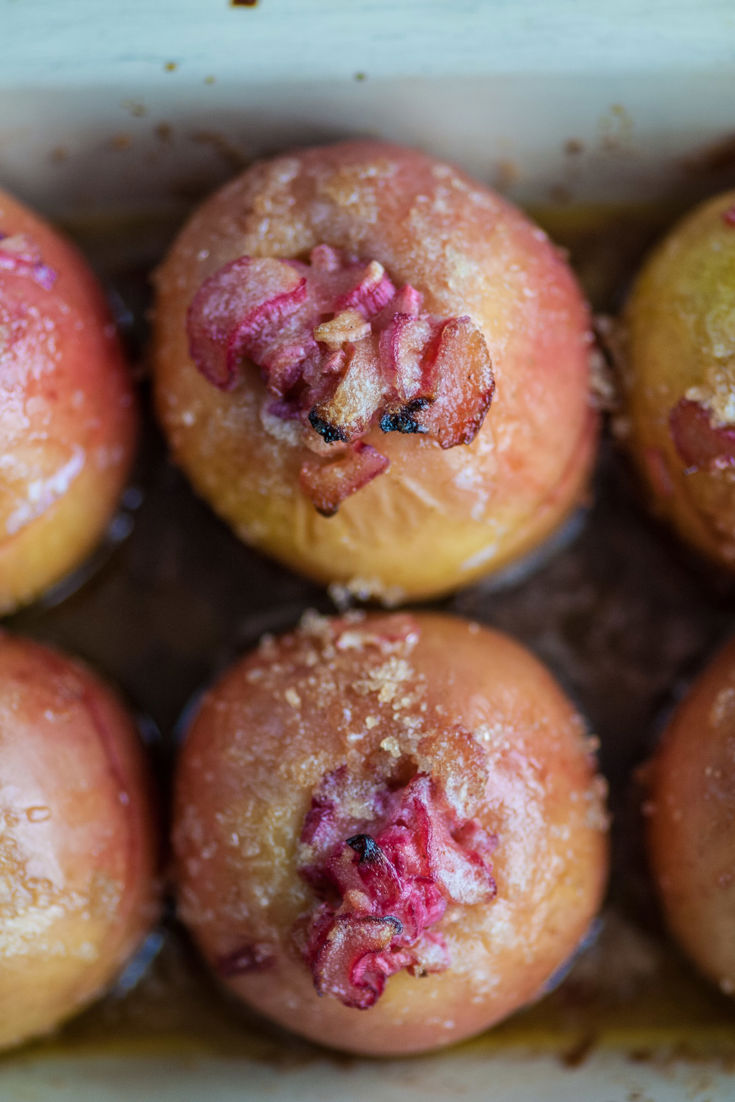 Baked Apples With Rhubarb Recipe - Great British Chefs