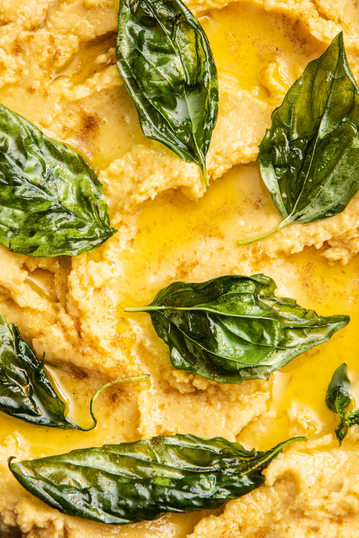 Chickpea Mash with Crispy Basil Recipe - Great British Chefs