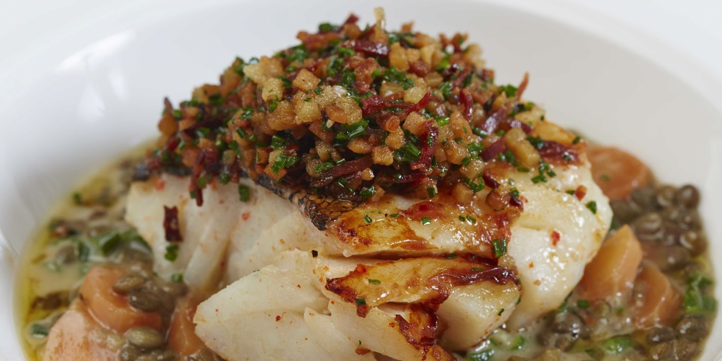 Cod with Lentils Recipe - Great British Chefs