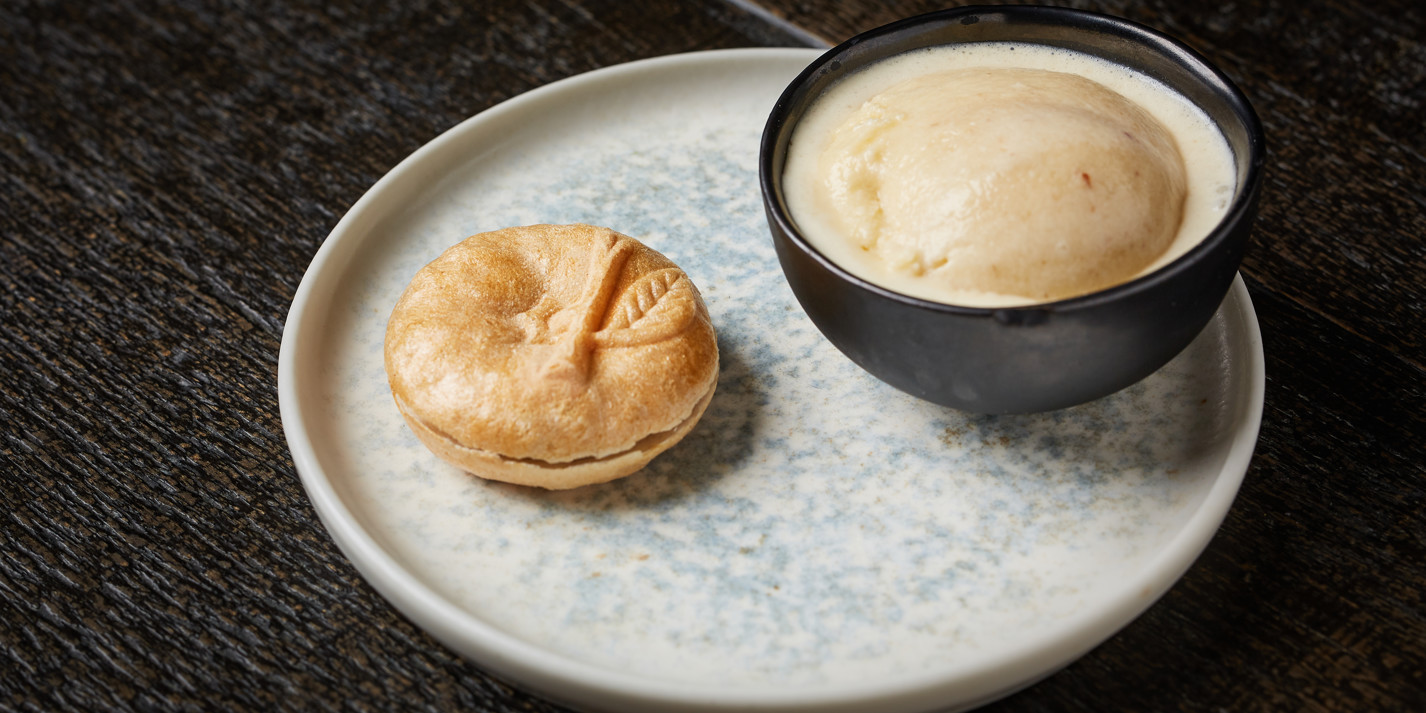 Sakura Ice Cream with Monaka Recipe - Great British Chefs