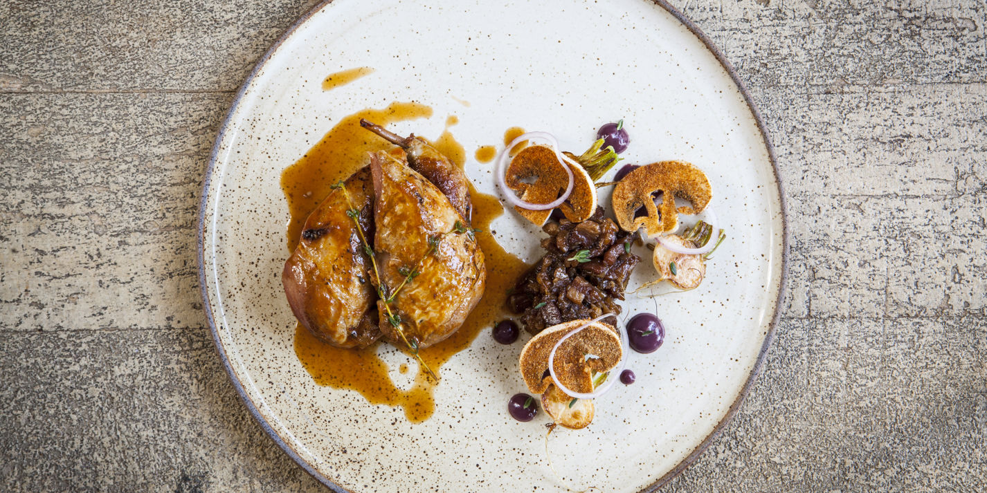 Partridge with Bacon Jam, Madeira and Mushrooms Recipe - Great British ...
