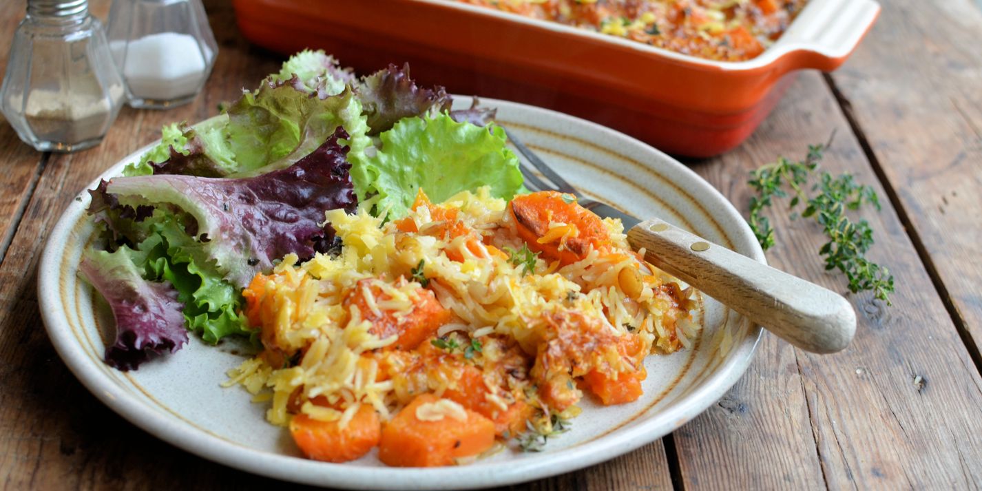 Easy Rice Bake Recipe With Cheese and Pumpkin - Great British Chefs