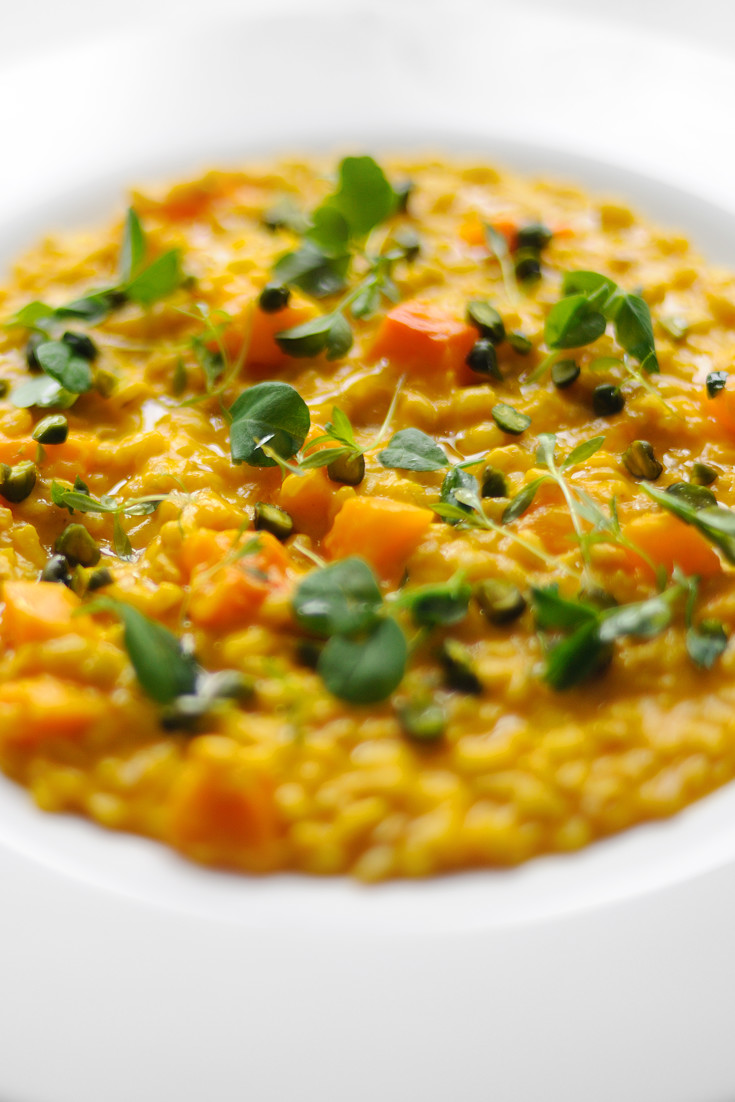 Spelt, Barley, Squash and Carrot Risotto - Great British Chefs