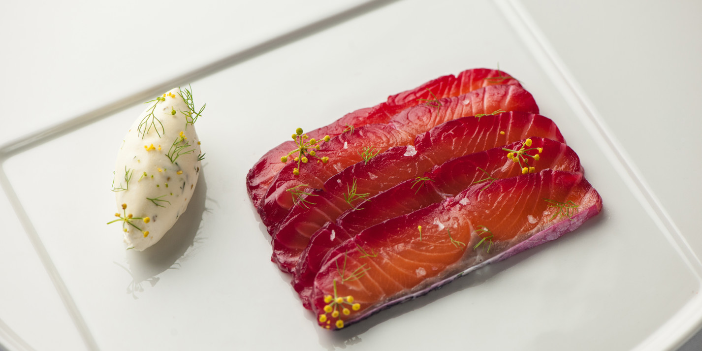 Soy & Beetroot Marinated Salmon Recipe - Great British Chefs