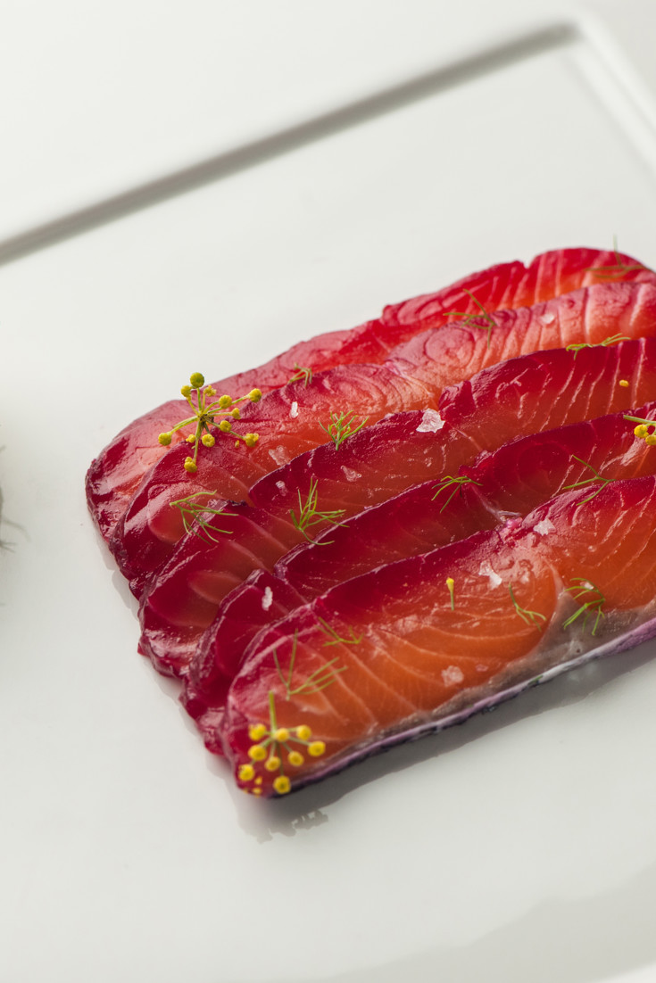 Soy & Beetroot Marinated Salmon Recipe - Great British Chefs