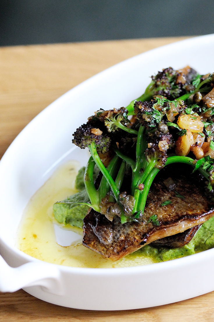 Black Bream Recipe With Almonds & Broccoli Purée - Great British Chefs