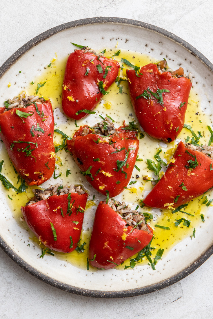 Piquillo Peppers with Black Pudding and Rice Recipe - Great British Chefs