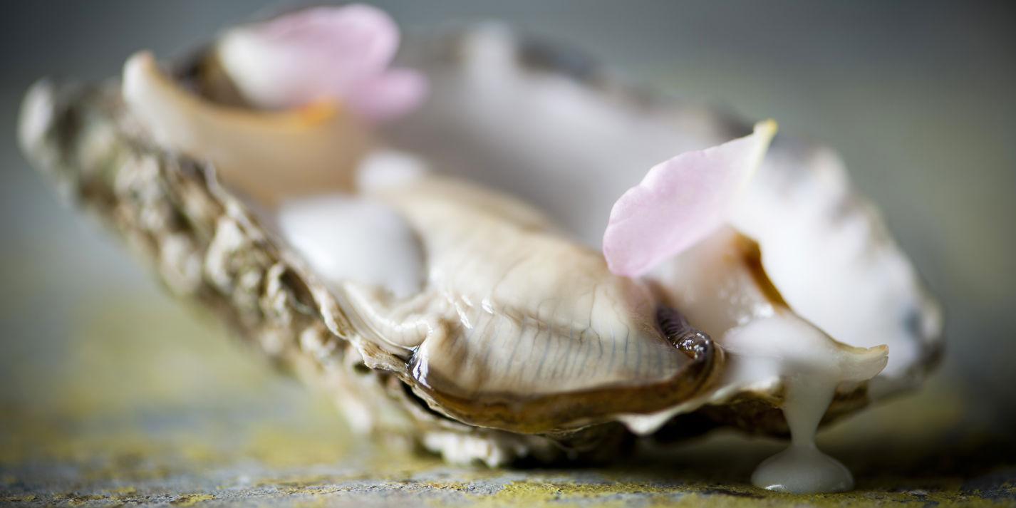 Oyster Canapé Recipe with Coconut and Lychee - Great British Chefs