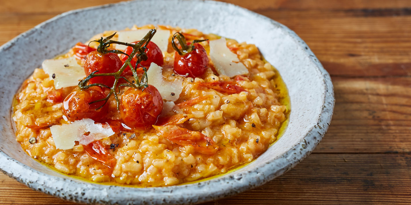 Confit Piccolo Cherry Tomato and Pecorino Risotto Recipe - Great ...
