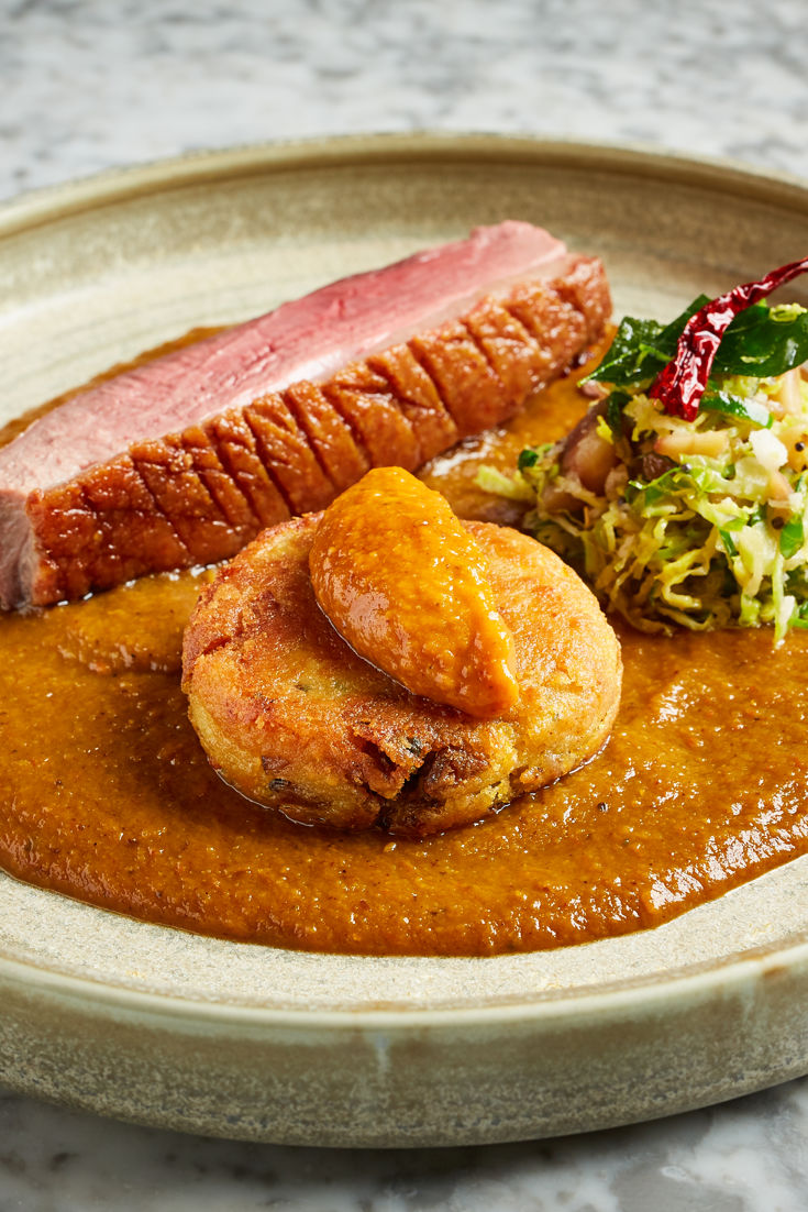 Goose Vindaloo with Aloo Tiki, Thoran and Chutney Recipe - Great ...