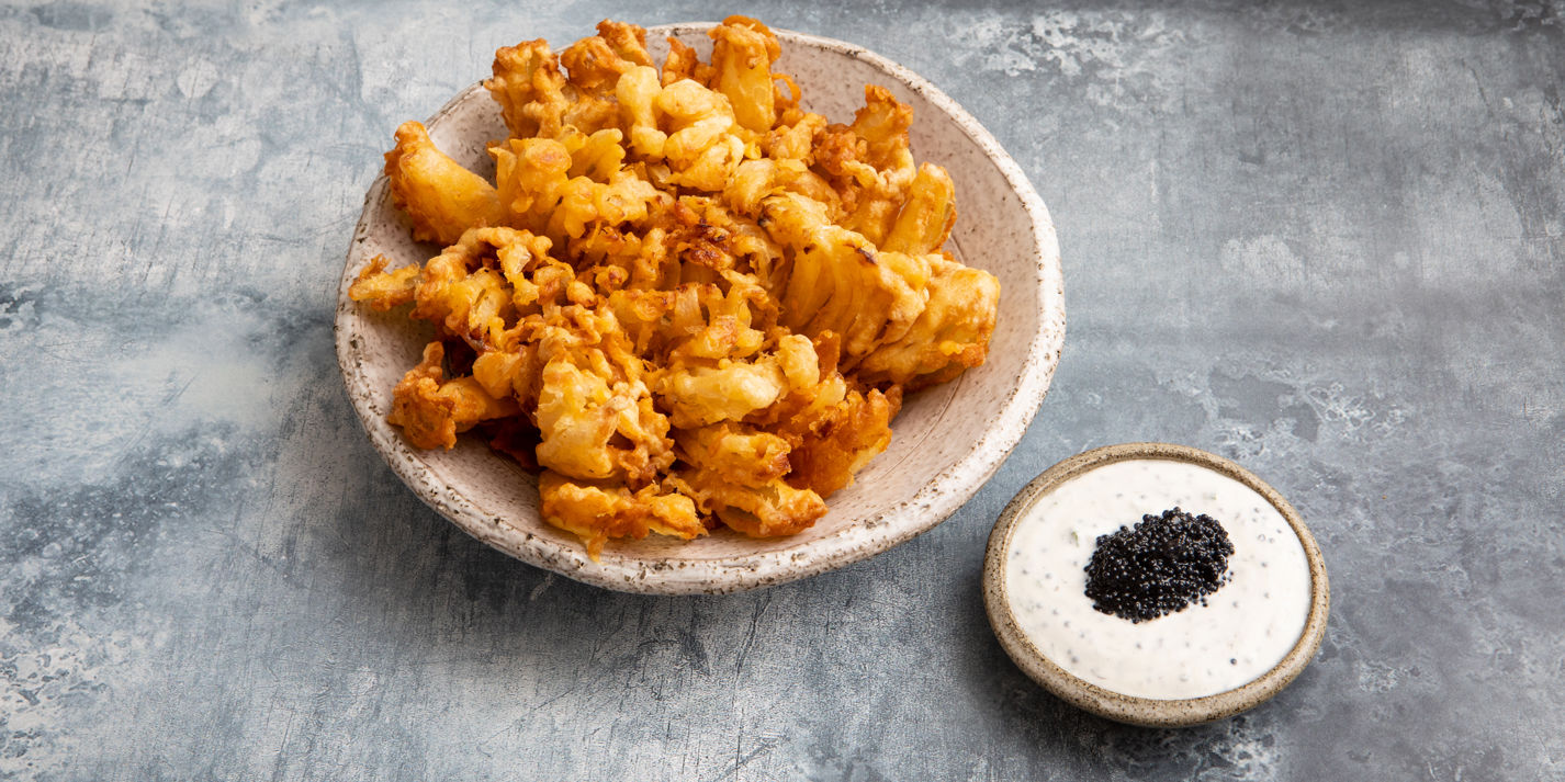 Blooming Onion With Lumpfish Caviar Dip - Great British Chefs