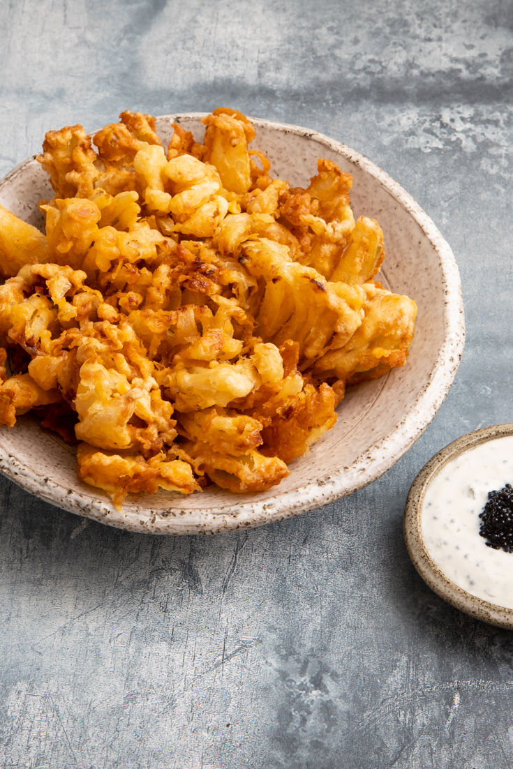 Blooming Onion With Lumpfish Caviar Dip - Great British Chefs