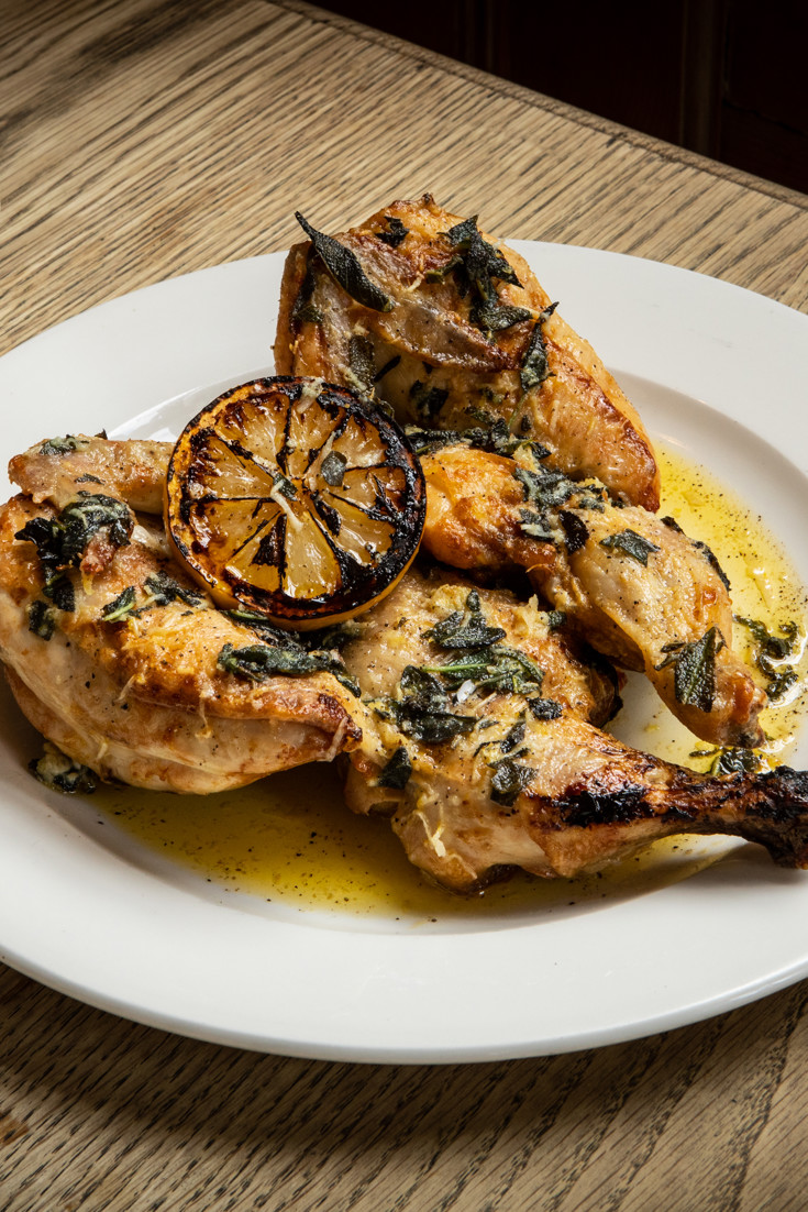 Free-Range Chicken, Sage, Garlic Lemon Butter and Olive Oil Aioli ...