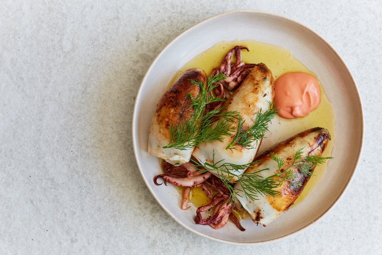 Sicilian-Stuffed Squid Recipe - Great British Chefs