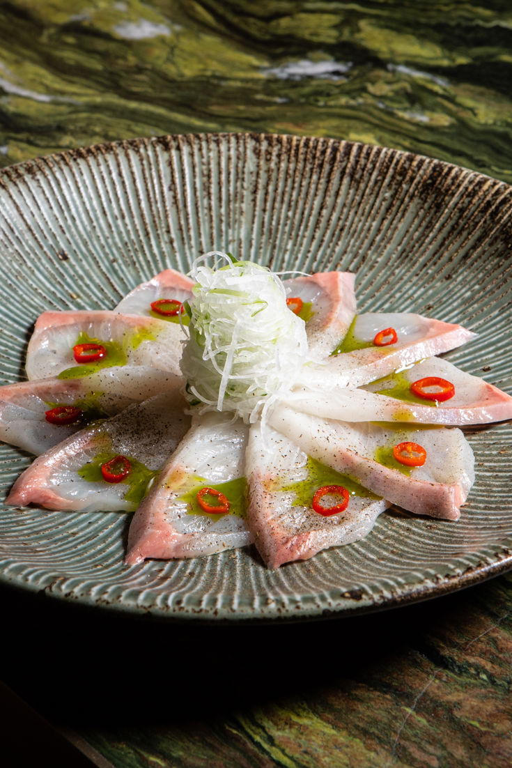 New-Style Yellowtail Sashimi Recipe - Great British Chefs
