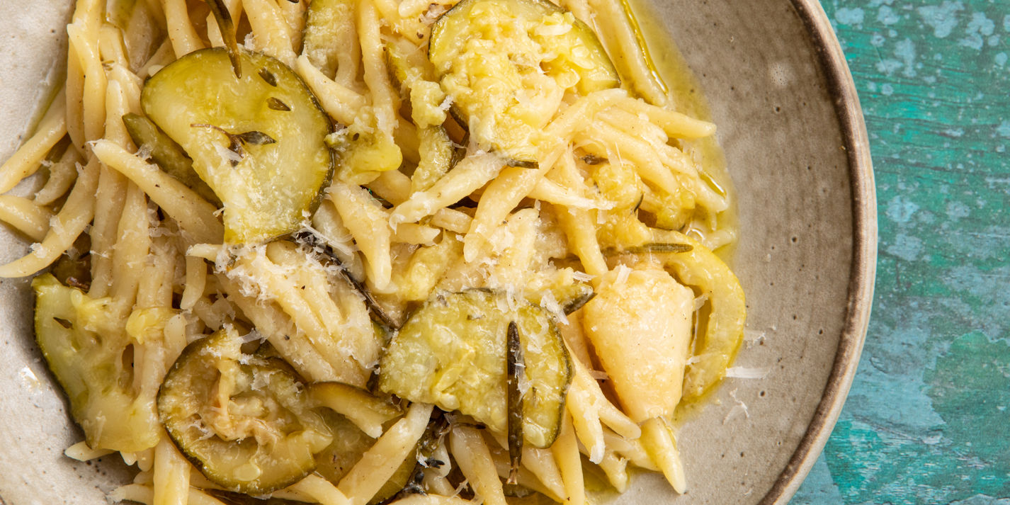Brown Butter and Confit Courgette Trofie Recipe - Great British Chefs