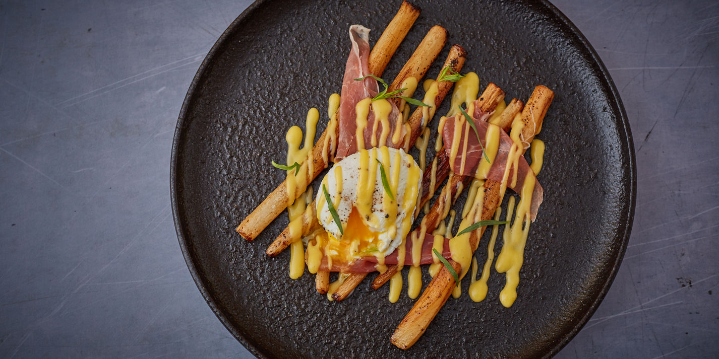 Roast Salsify with Brown Butter Hollandaise Recipe - Great British Chefs