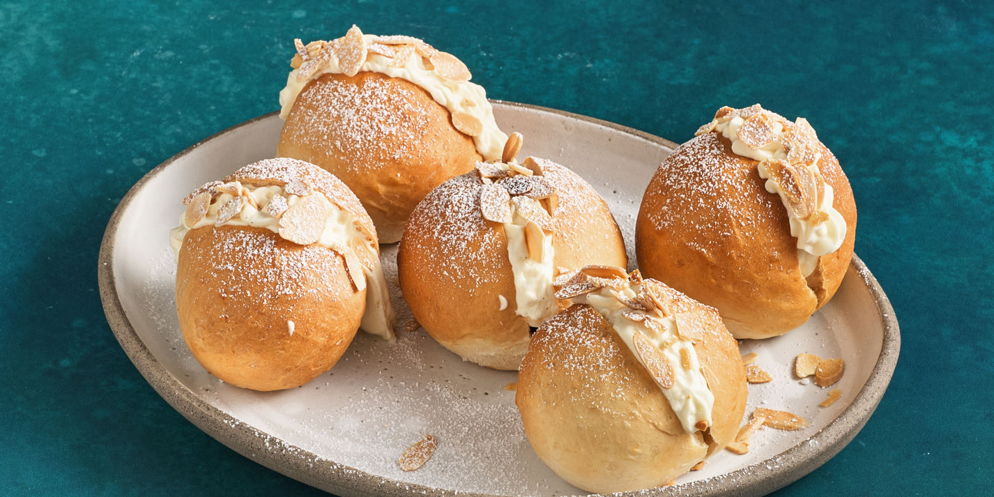 Honey and Almond Devonshire Splits Recipe - Great British Chefs