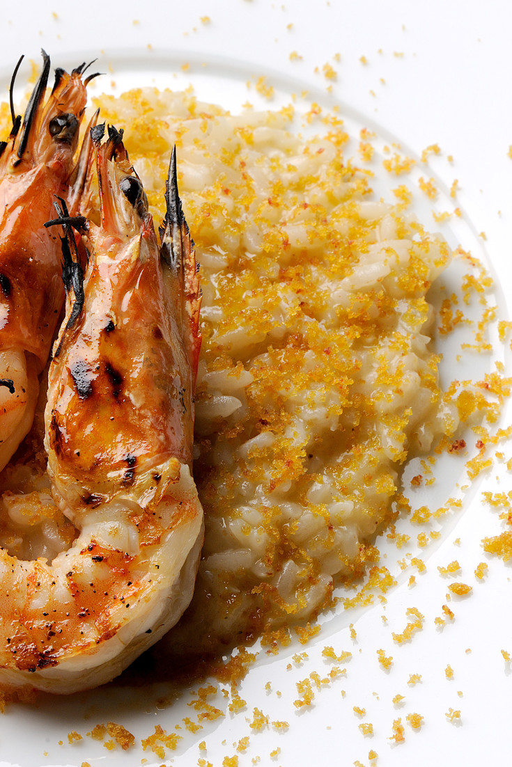 Grilled Prawns Risotto Recipe - Great British Chefs