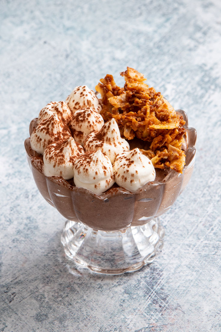 Coconut Chocolate Mousse with Crispy Coconut Clusters Recipe - Great ...