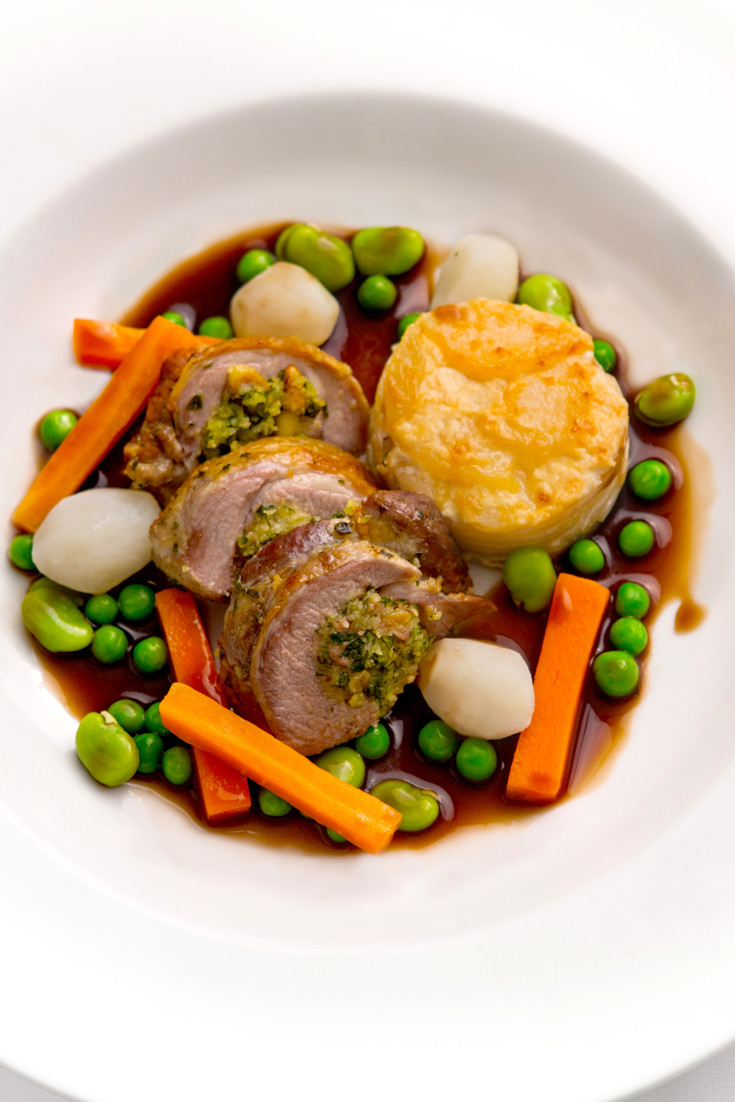 Roast Lamb With Parsley & Pine Nut Stuffing - Great British Chefs