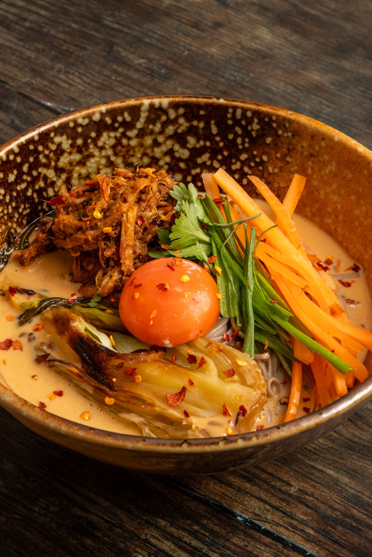 Peanut-Sesame Soba Noodles with Pulled Pork and Braised Bok Choi Recipe ...
