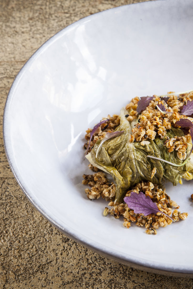 Wood Pigeon with Baby Gem, Mooli, Port and Granola Recipe - Great ...