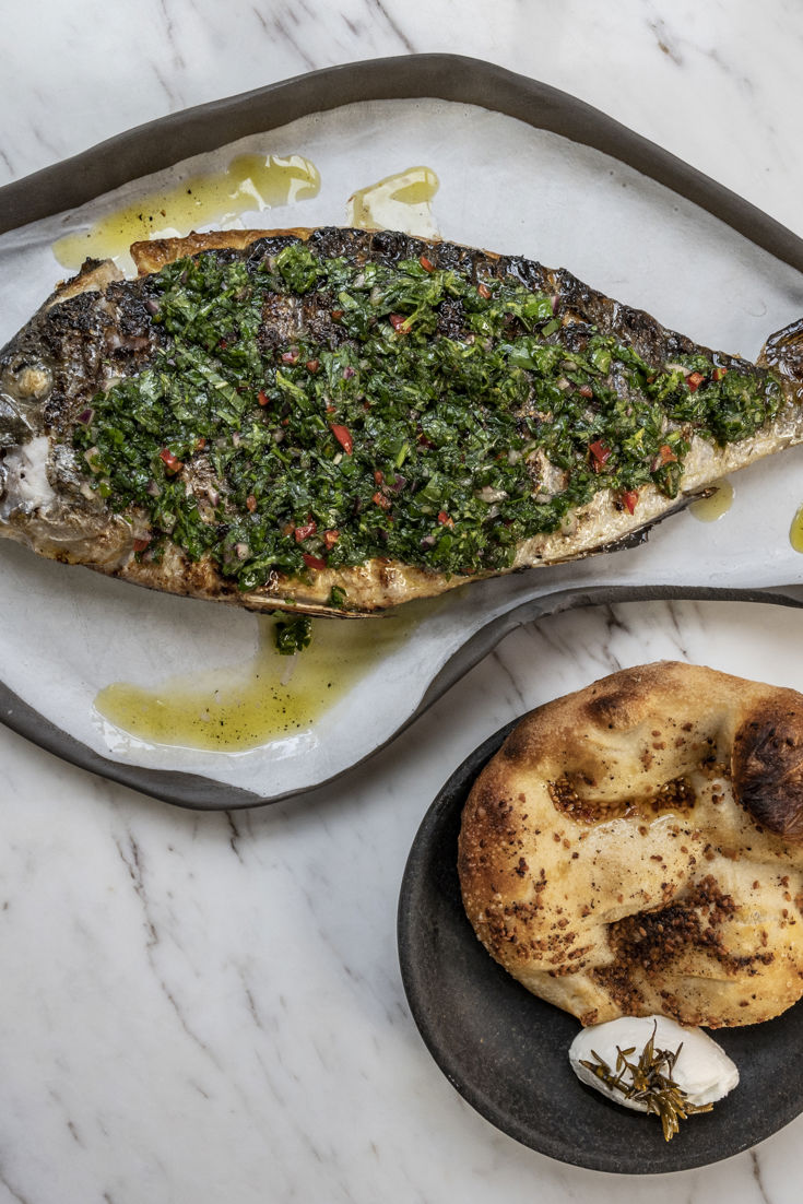 Cupra (sea bream) with Chimichurri - Great British Chefs