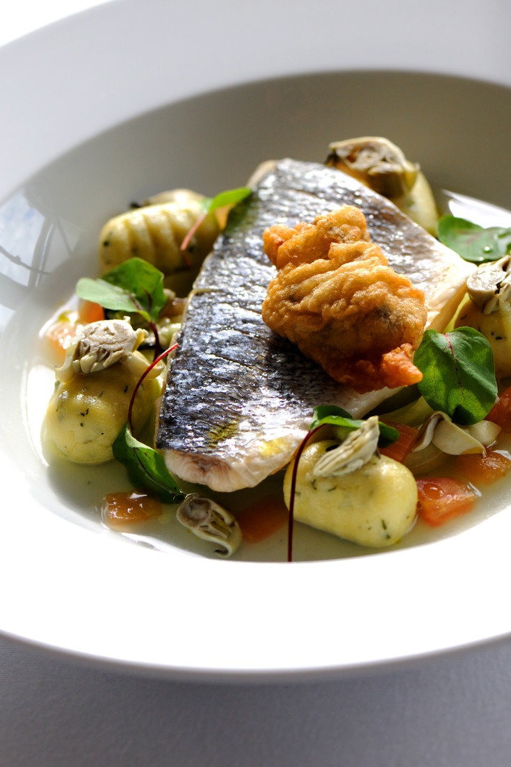 Sea Bream With Oyster & Tomato Nage, Gnocchi - Great British Chefs