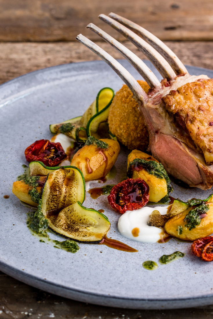 Lamb Rack Recipe with Mint Salsa Verde - Great British Chefs