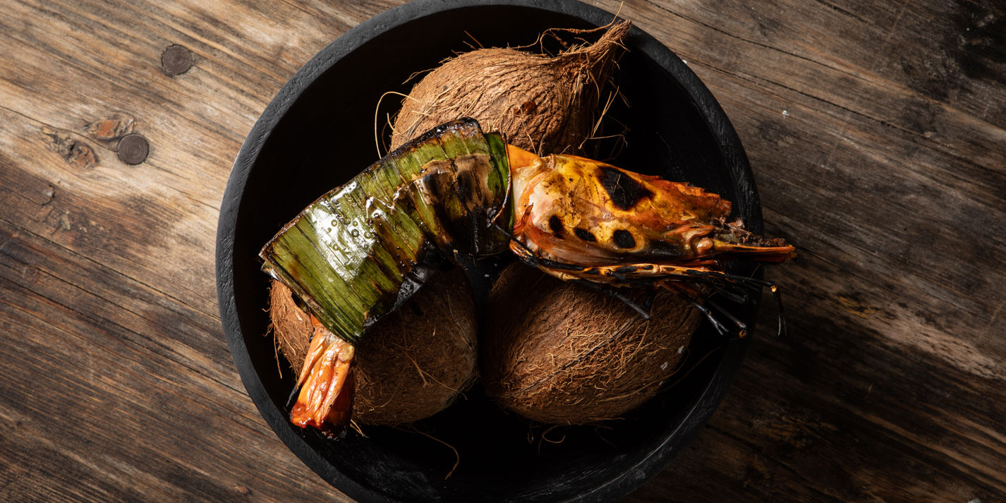 Barbecued Tiger Prawns with Coconut Recipe - Great British Chefs