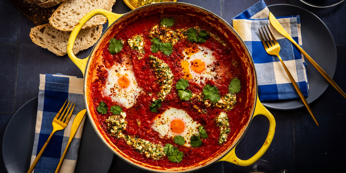 Merguez Shakshuka with Preserved Lemon Salsa Recipe - Great British Chefs