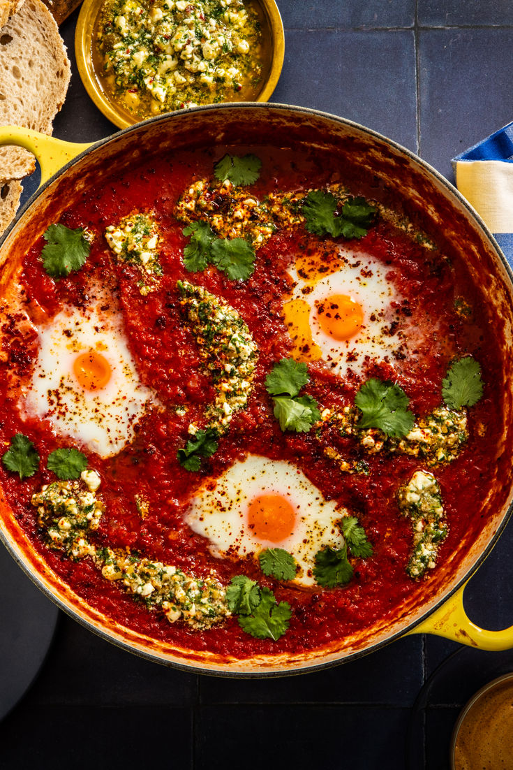 Merguez Shakshuka with Preserved Lemon Salsa Recipe - Great British Chefs