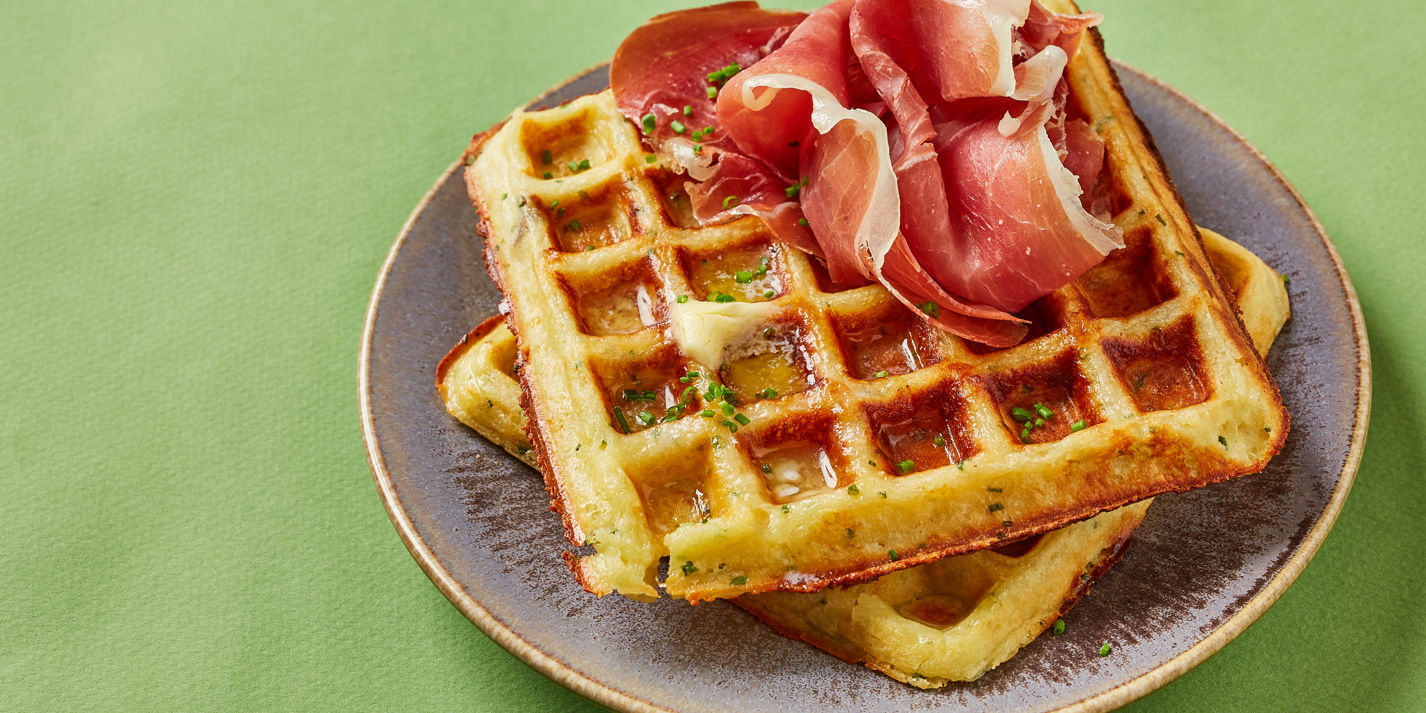 Cheddar and Chive Waffles Recipe - Great British Chefs