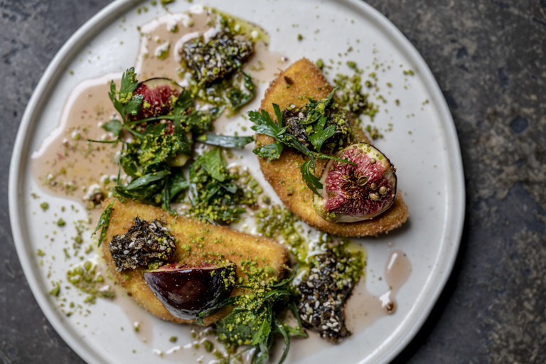 Crispy Feta with Figs Recipe - Great British Chefs